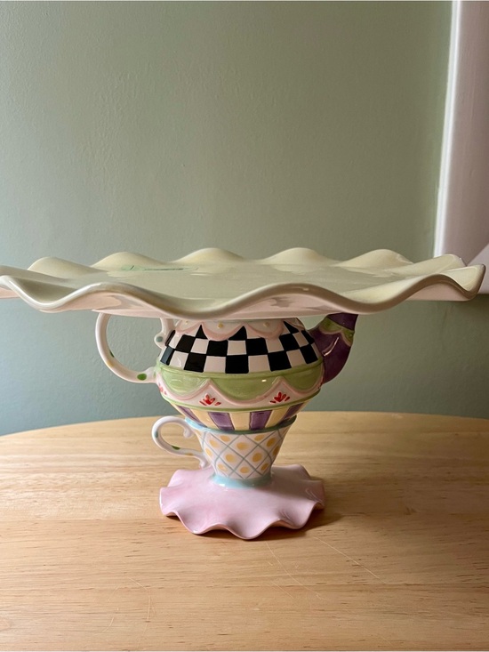 MacKenzie-Childs | Art | Mackenzie Childs Wonderland Cake Stand | Poshmark